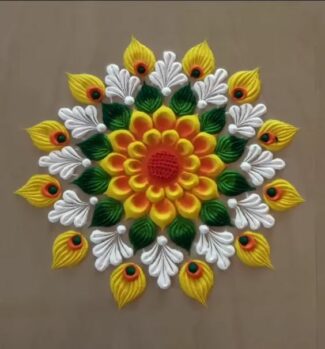 21 Small Rangoli Designs For Beginners To Try