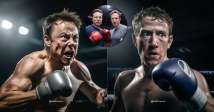 Elon Musk And Mark Zuckerberg In A Cage Fight In These AI-generated ...