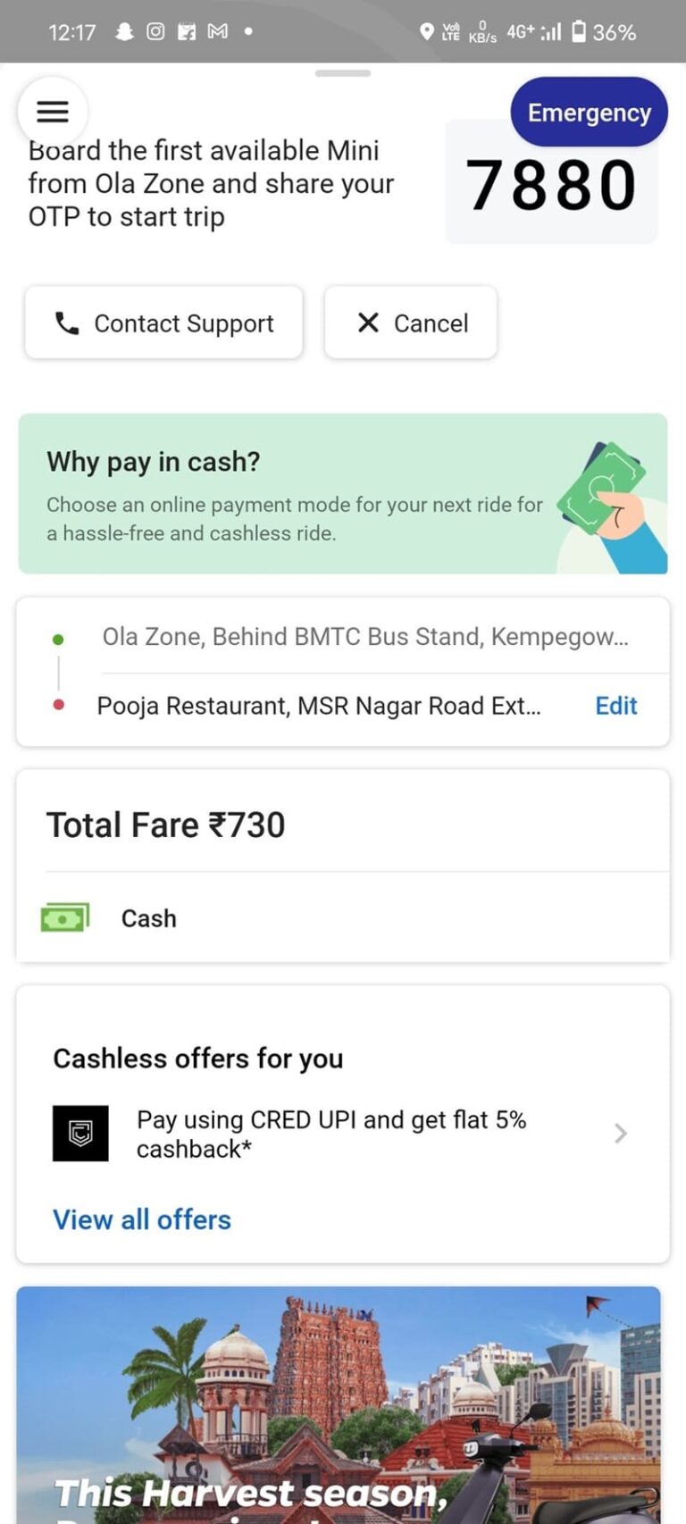 A Student Books An Ola Ride For ₹730, Receives A Bill Of ₹5,194. Here ...