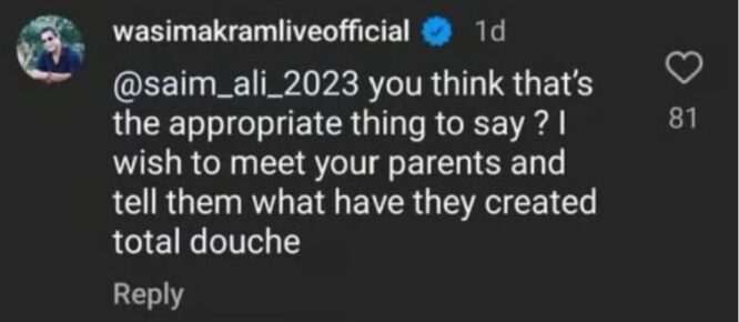 Wasim Akram Gives Angry Reply To Fan For Making An Inappropriate ...