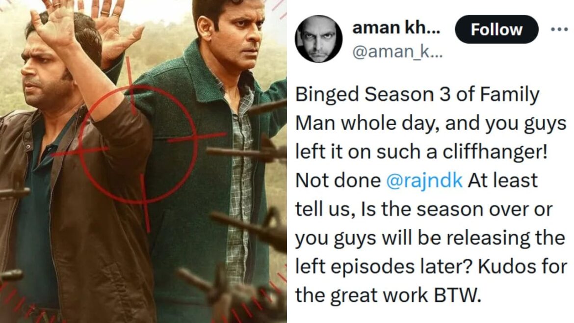 Manoj Bajpayee Responds To Fan About The Family Man Season 4 After ...
